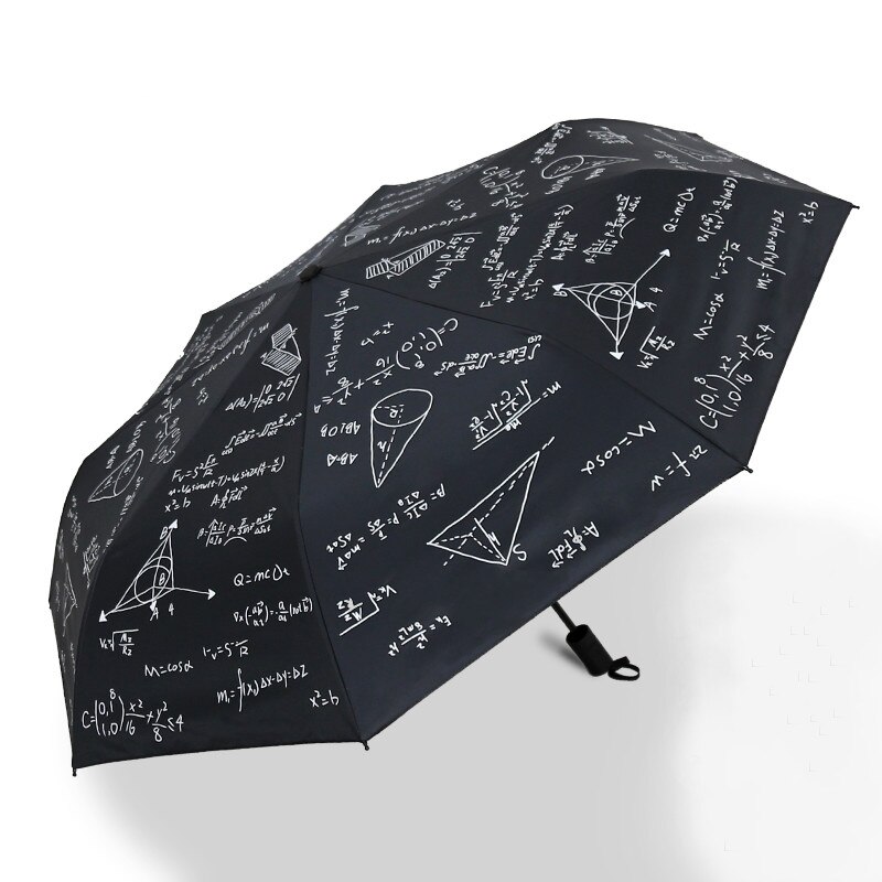 Parasol Automatic Umbrella Black Women 3 Folding U... – Vicedeal
