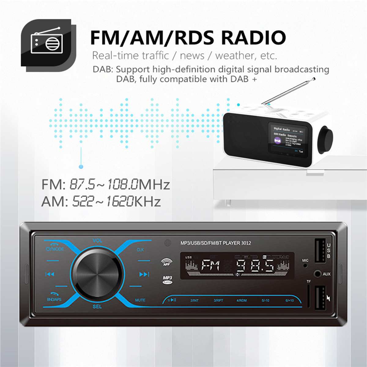Car MP3 Multimedia Player Universal Autoradio DAB ... – Grandado