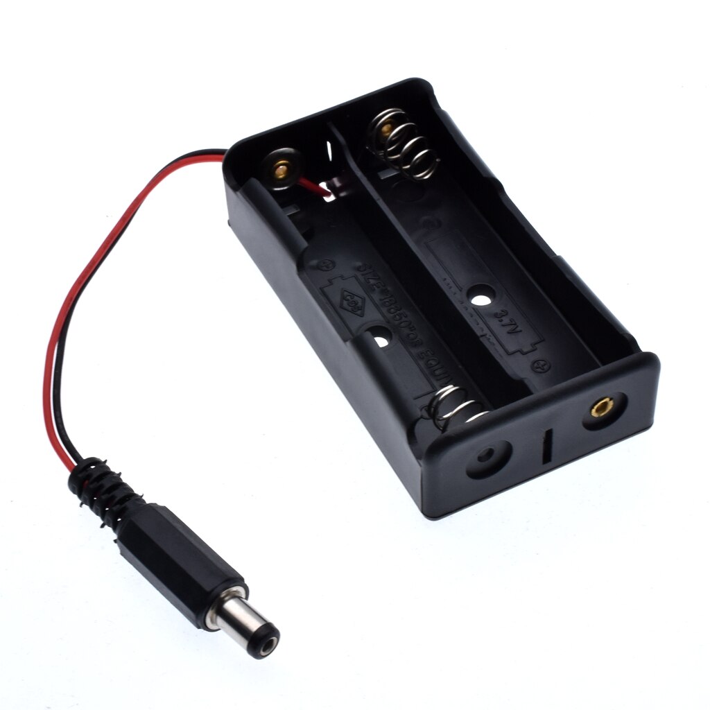 10pcs 2x 18650 battery holder 7.4V 18650 Battery Storage Box with DC ...