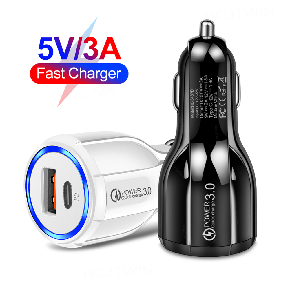 QC3.0 D Type-C 15W Car Charger Ondersteunt Laptop ... – Grandado