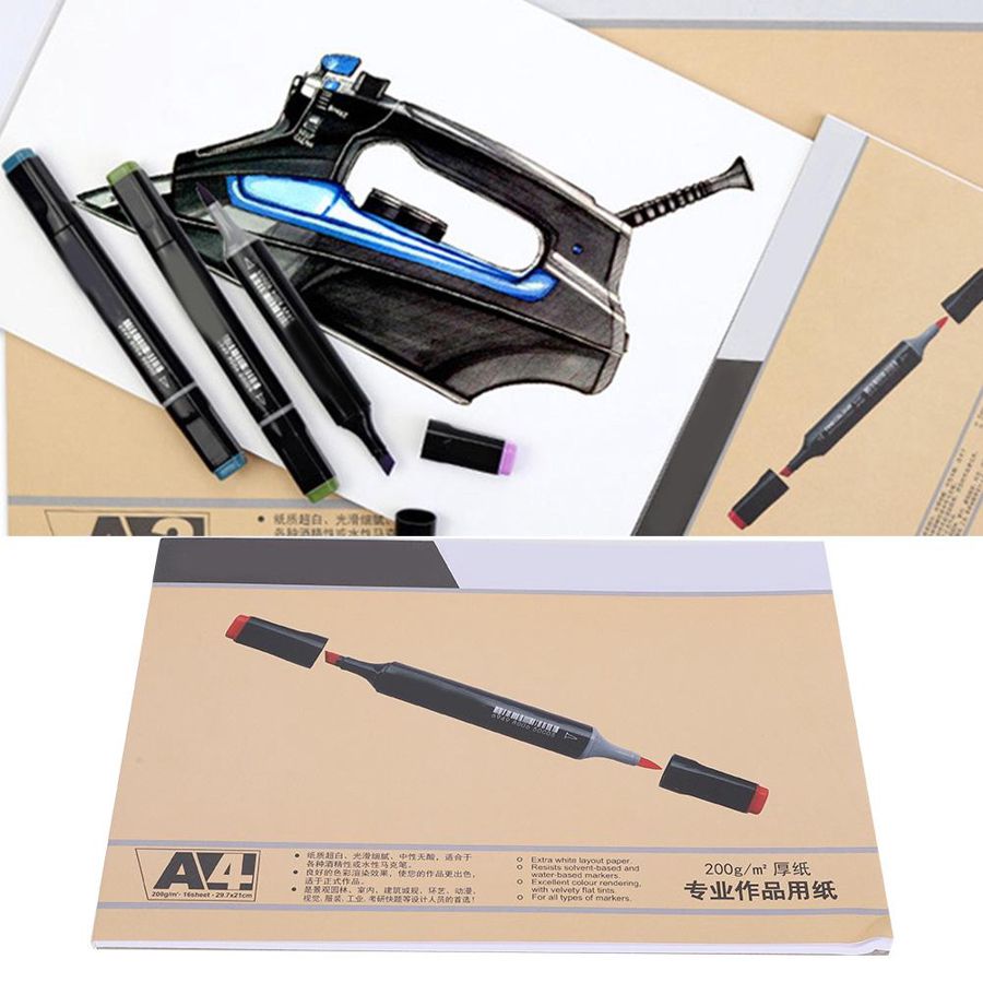 A3/A4/32K Marker Pad Drawing Paper Notebook Waterc... – Vicedeal