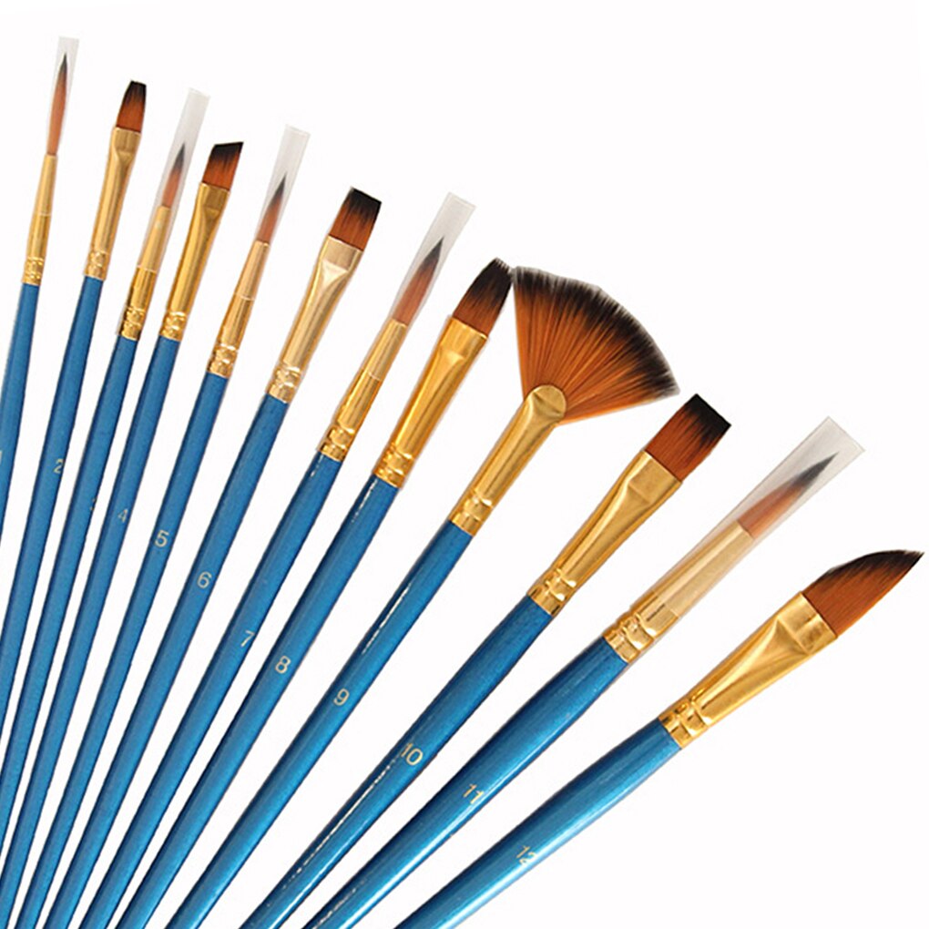 12 Stks/set Kunstenaar Schilderij Borstels Pennen ... – Grandado