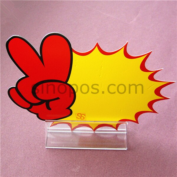 Acrylic Message Holder Stand 105mm, plastic clear ... – Vicedeal