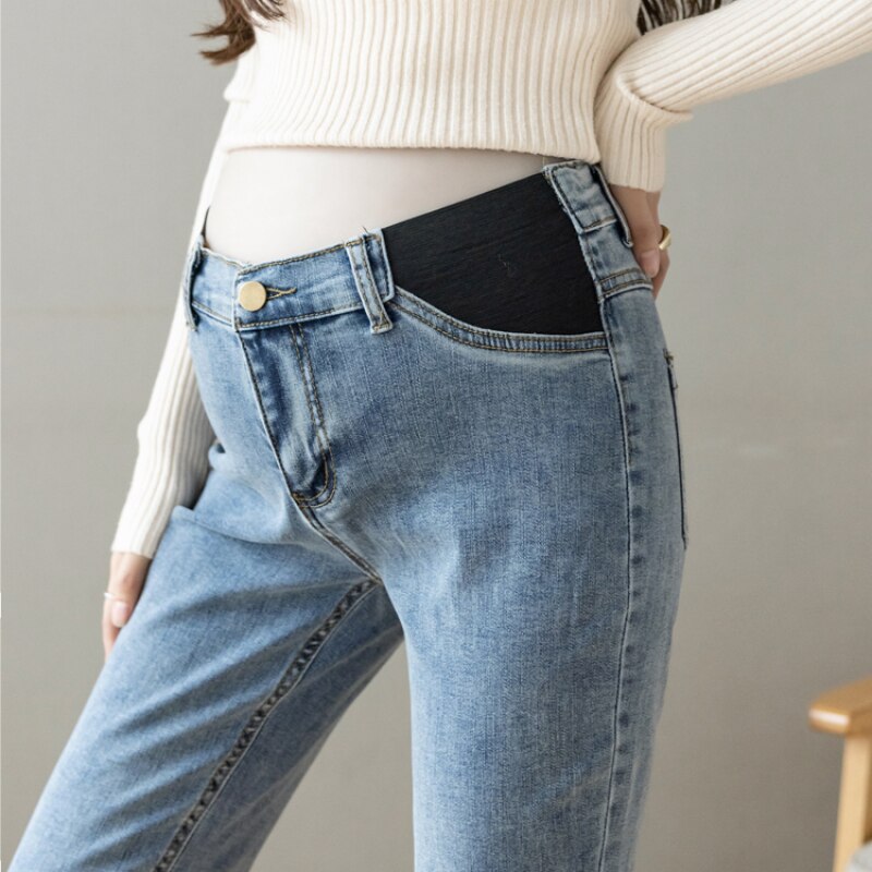 931A# Spring Autumn Denim Maternity Jeans OL Elast... – Grandado