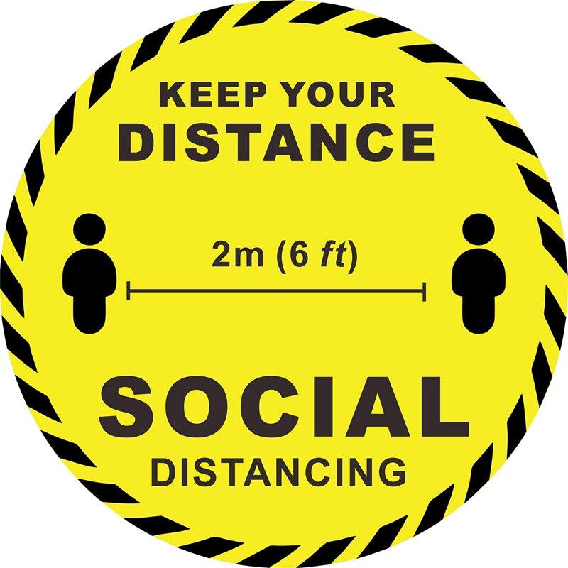Social Distancing Floor Decals 10 Safe Floor Sign ... – Vicedeal