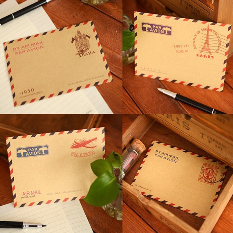 10pcs Kraft Paper Envelopes Letter Paper Cover Gre... – Grandado