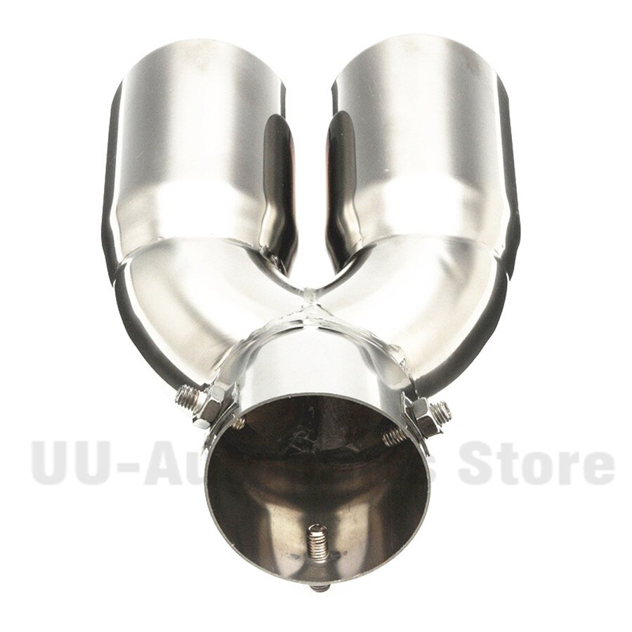Stainless Dual Chrome Car Exhaust Pipe Muffler Tip... – Grandado