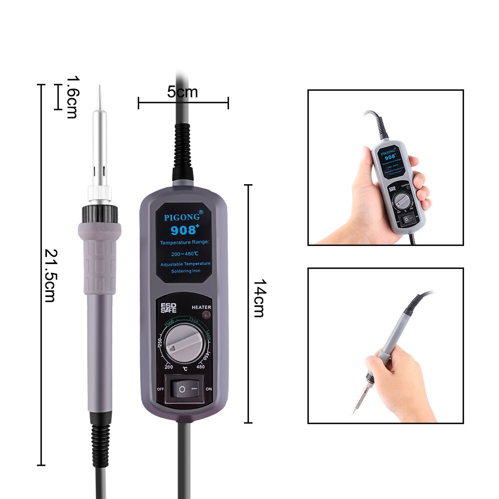 908+Digital Soldering Station Mini Portable Adjust... – Grandado