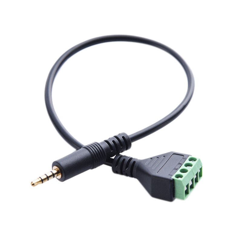 3.5mm Screw Terminal Adapter Speaker Cable 4-Core ... – Vicedeal