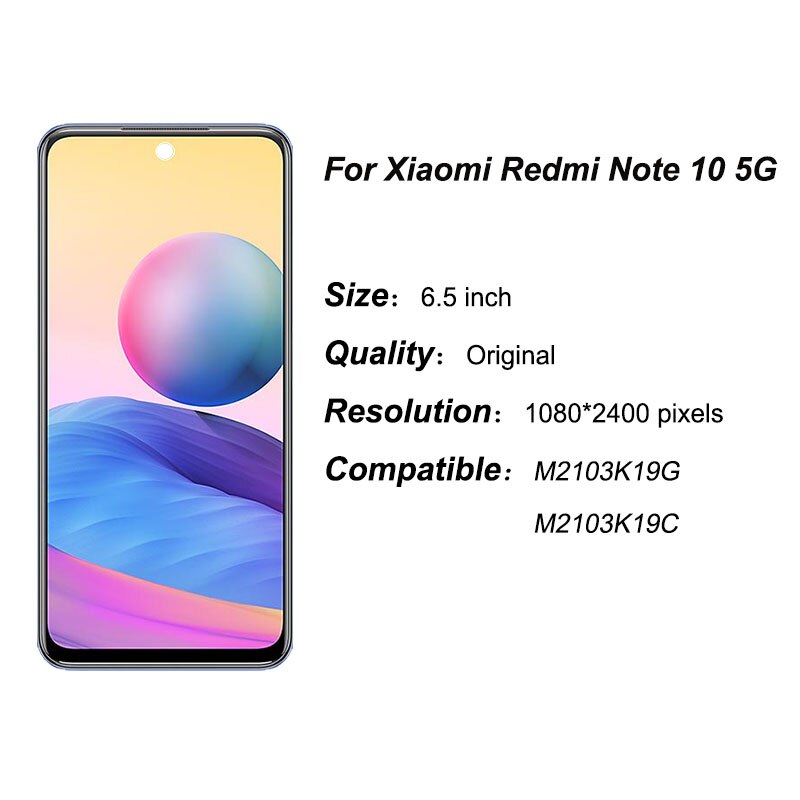 LCD originale per Xiaomi Redmi Note 10 5G Display ... – Grandado