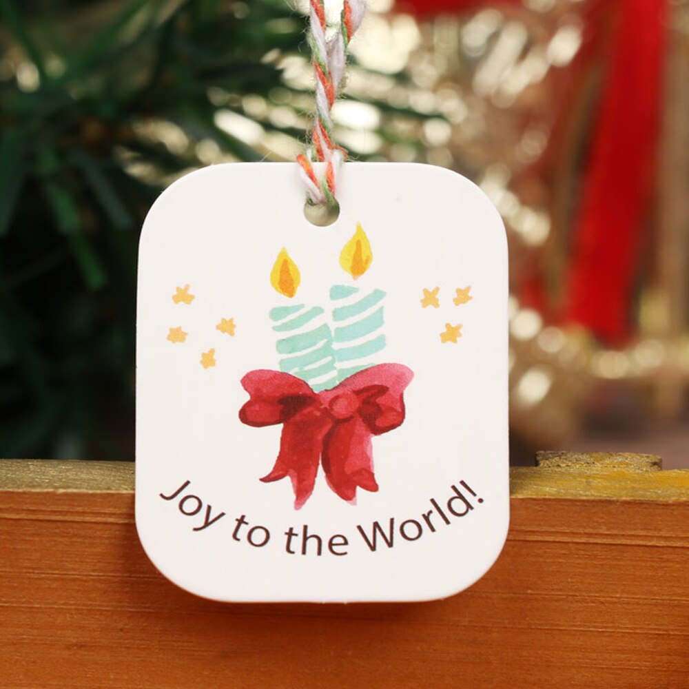 48/50pcs Merry Christmas Paper Tag Snowman Deer Sa... – Grandado