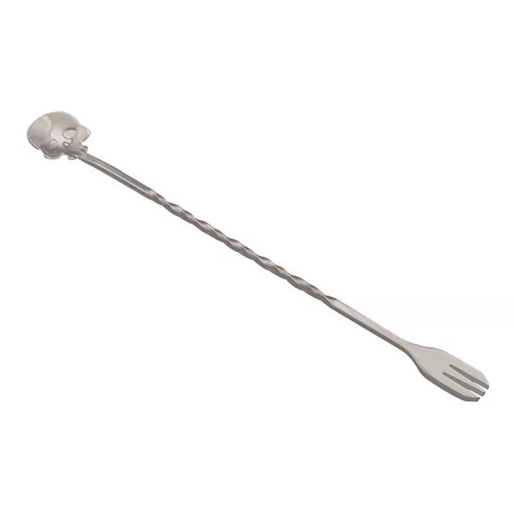 Skull Cocktail Mixing Fork and Spoon Stainless Ste... – Grandado