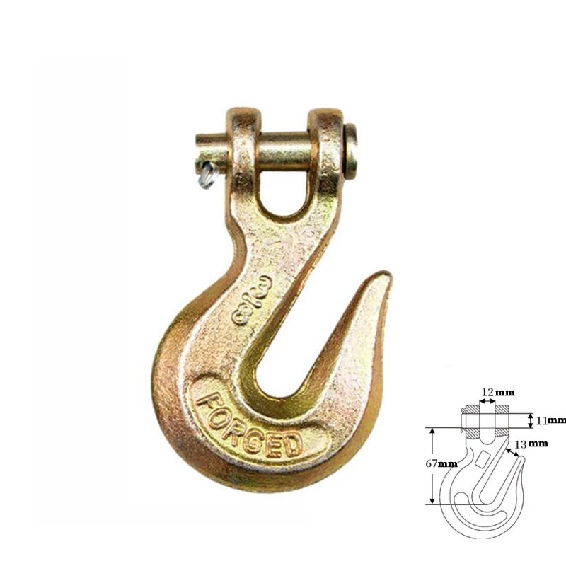 3/8" Clevis Grab Hook with Safety Latch,Zinc-Plate... – Grandado