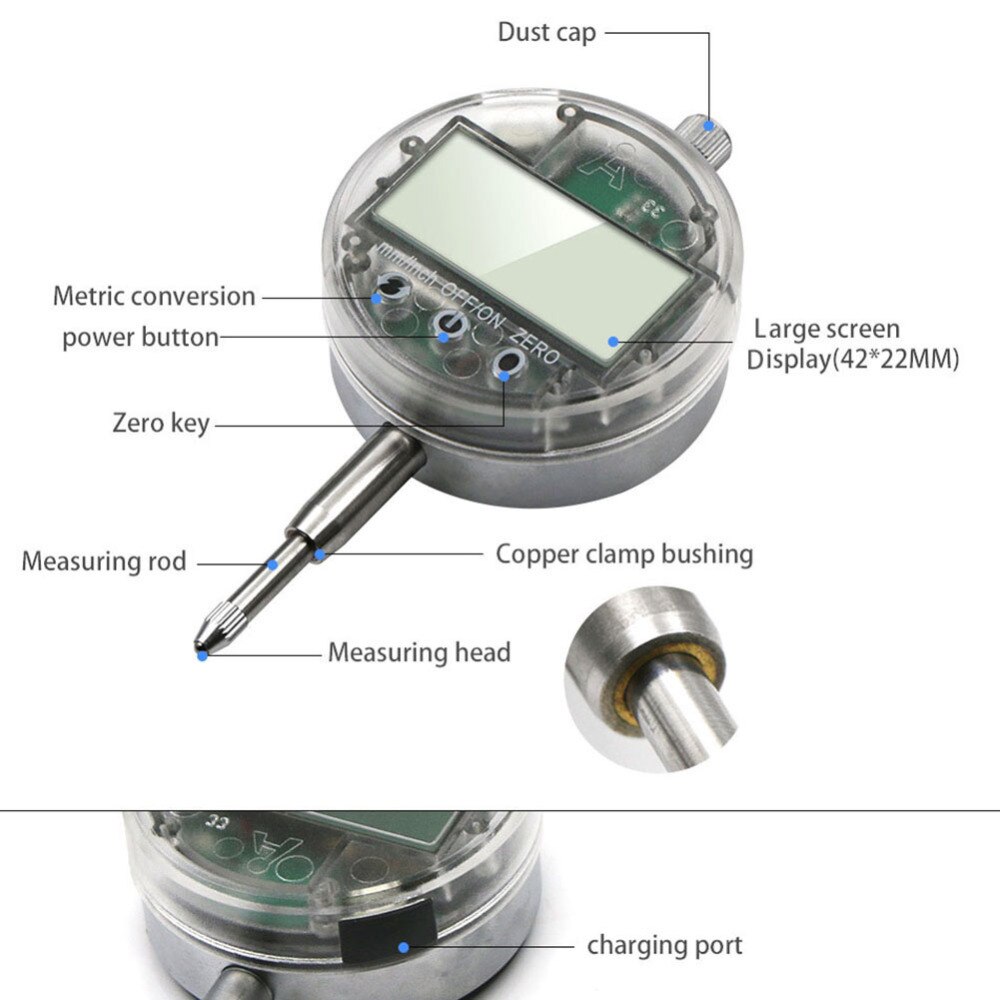 USB Charging 0-12.7mm High Precision Digital Displ... – Grandado