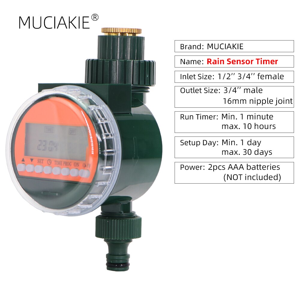 MUCIAKIE 7 Types Garden Water Timer LCD Watering I... – Grandado