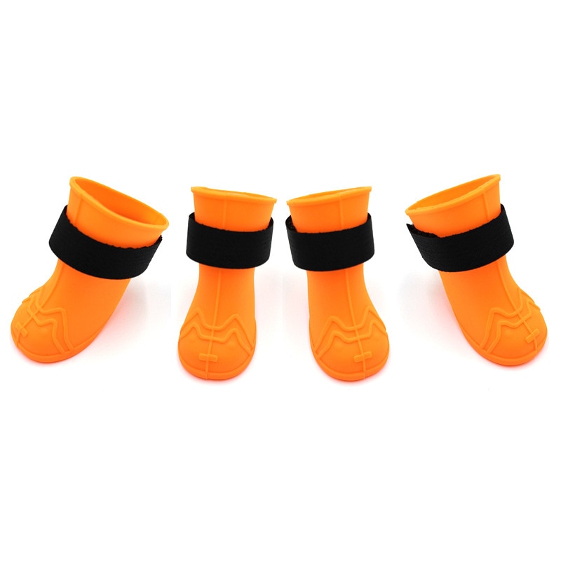 4Pcs/set Pet Dog Rain Boots Silicone Waterproof Ra... – Grandado