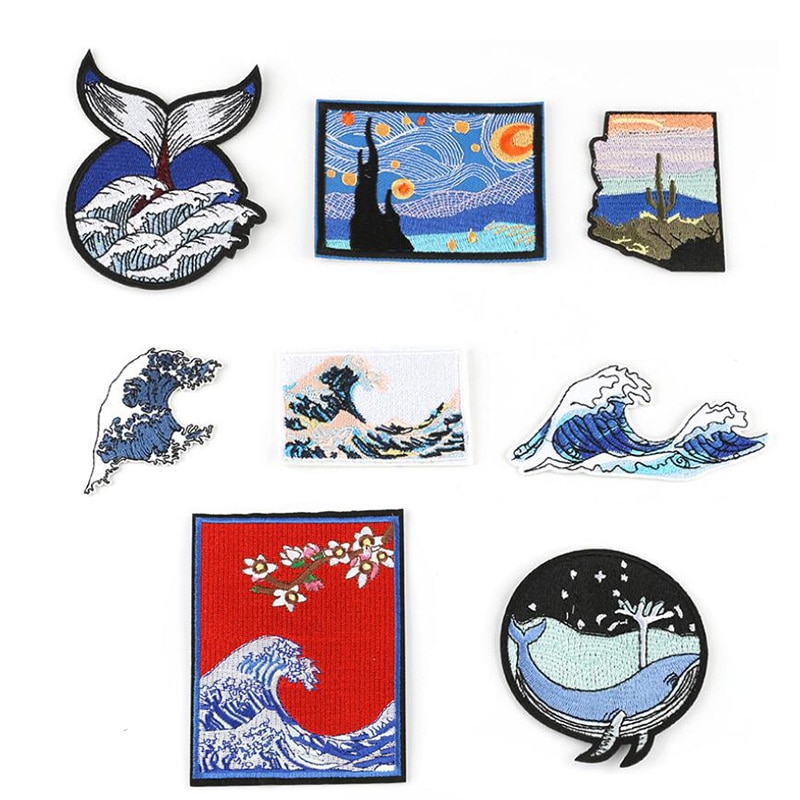 Japanese Style Embroidery Patch For Clothing DIY A... – Vicedeal