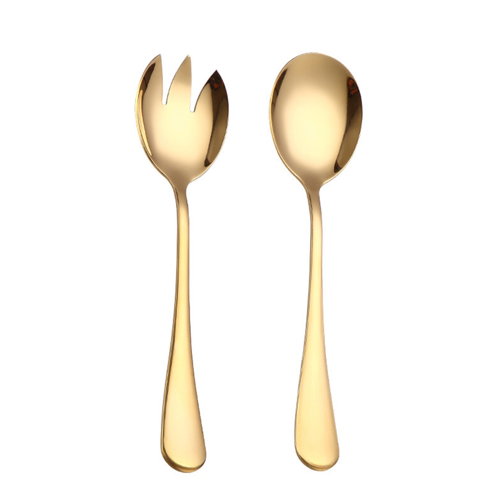 2 PCS Stainless Steel Salad Spoon Set 2-in-1 Salad... – Vicedeal
