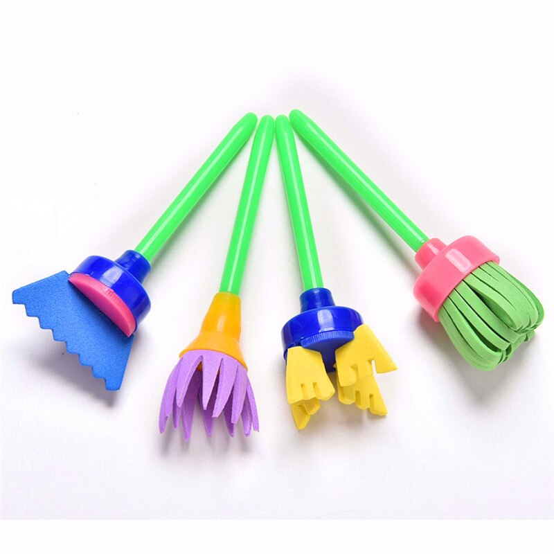 4pcs/set Baby DIY Painting Sponge Brush Tools Draw... – Grandado