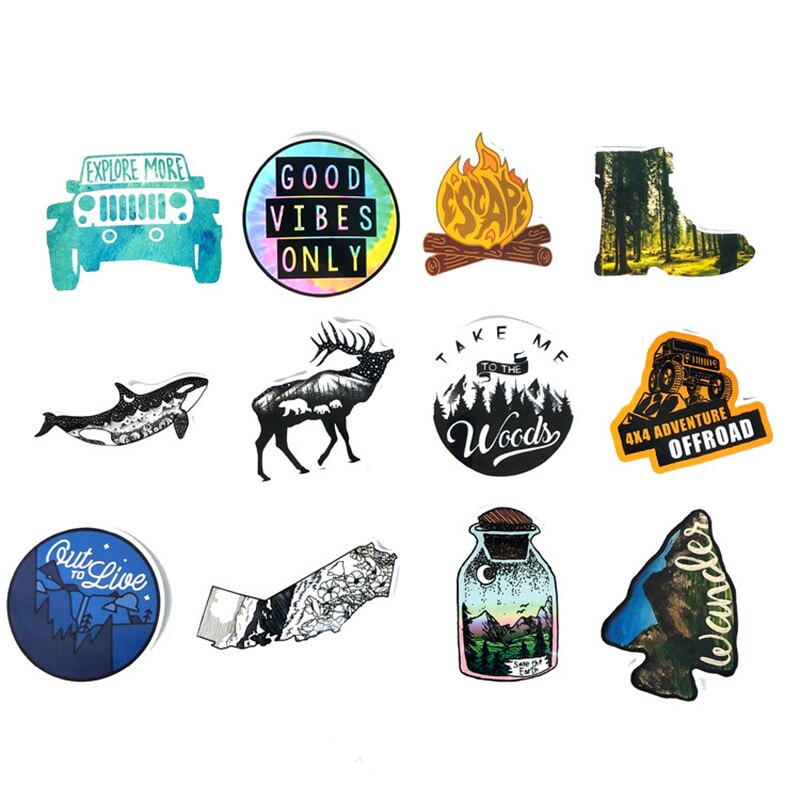 65Pcs Outdoor Adventure Computer Sticker Explore N... – Grandado