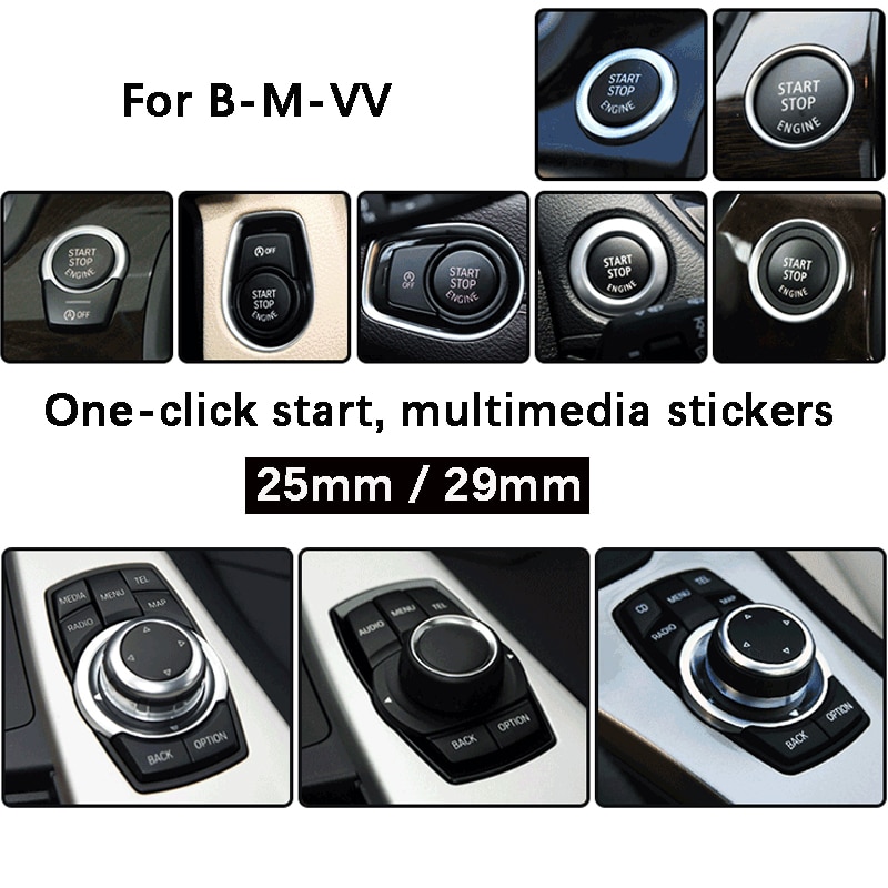 1Pc 25Mm 29Mm Auto Een Klik Start Sticker Auto Mul... – Vicedeal