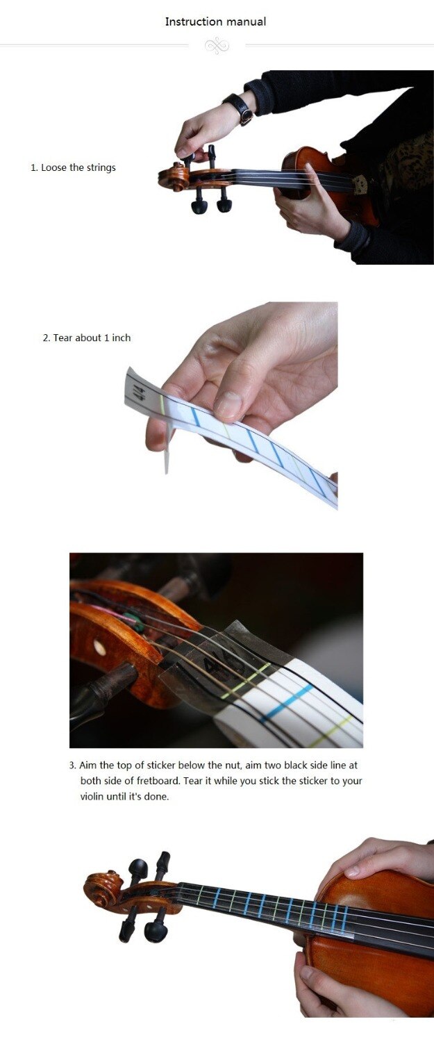 4/4 Violin Practice Fiddle Finger Guide Sticker Vi... – Grandado