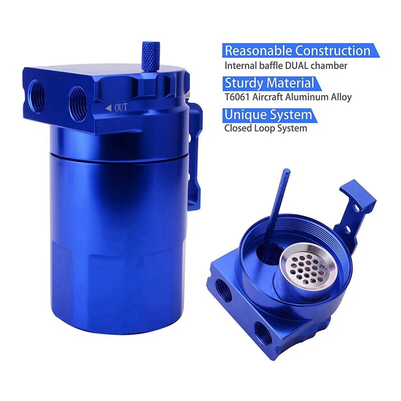 Universal Aluminum Car Engine Oil Catch Can Tank P... – Grandado