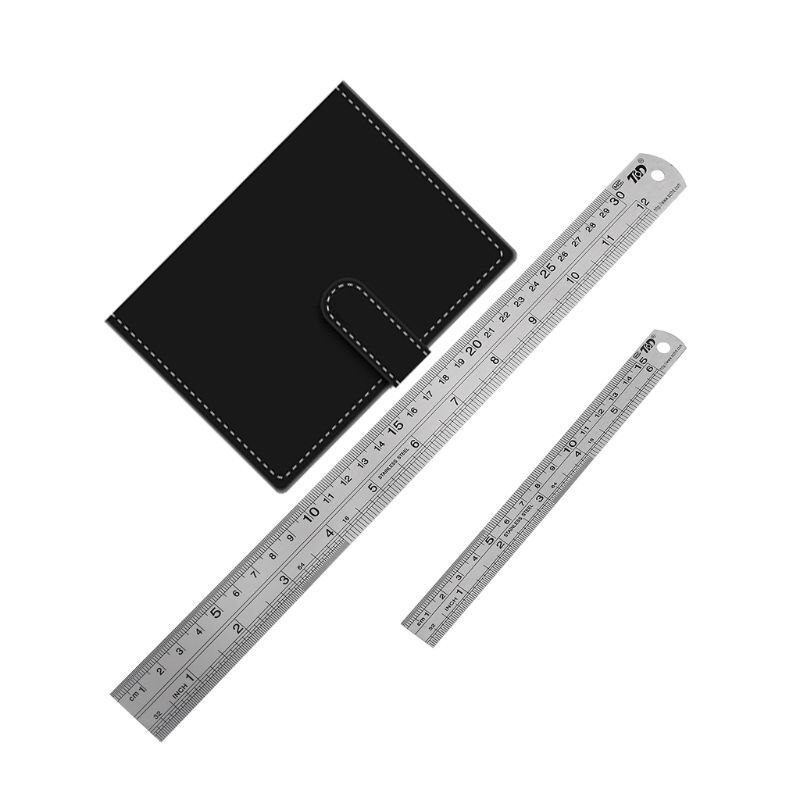 2PCS Stainless Steel Ruler and Metal Rule Kit 30cm... – Grandado