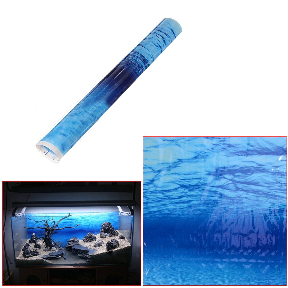 60*50cm 3D Fish Tank Wall Sticker Blue Sea Ocean D... – Grandado