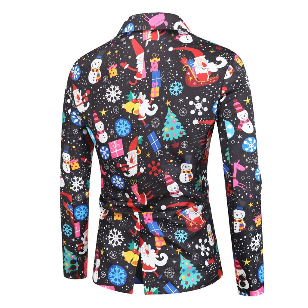 Men's Christmas Suit Jacket Blazers Candy Tree Sno... – Vicedeal