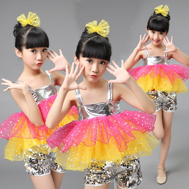 Children Modern Dance Costumes Sequins Jazz Dance ... – Vicedeal