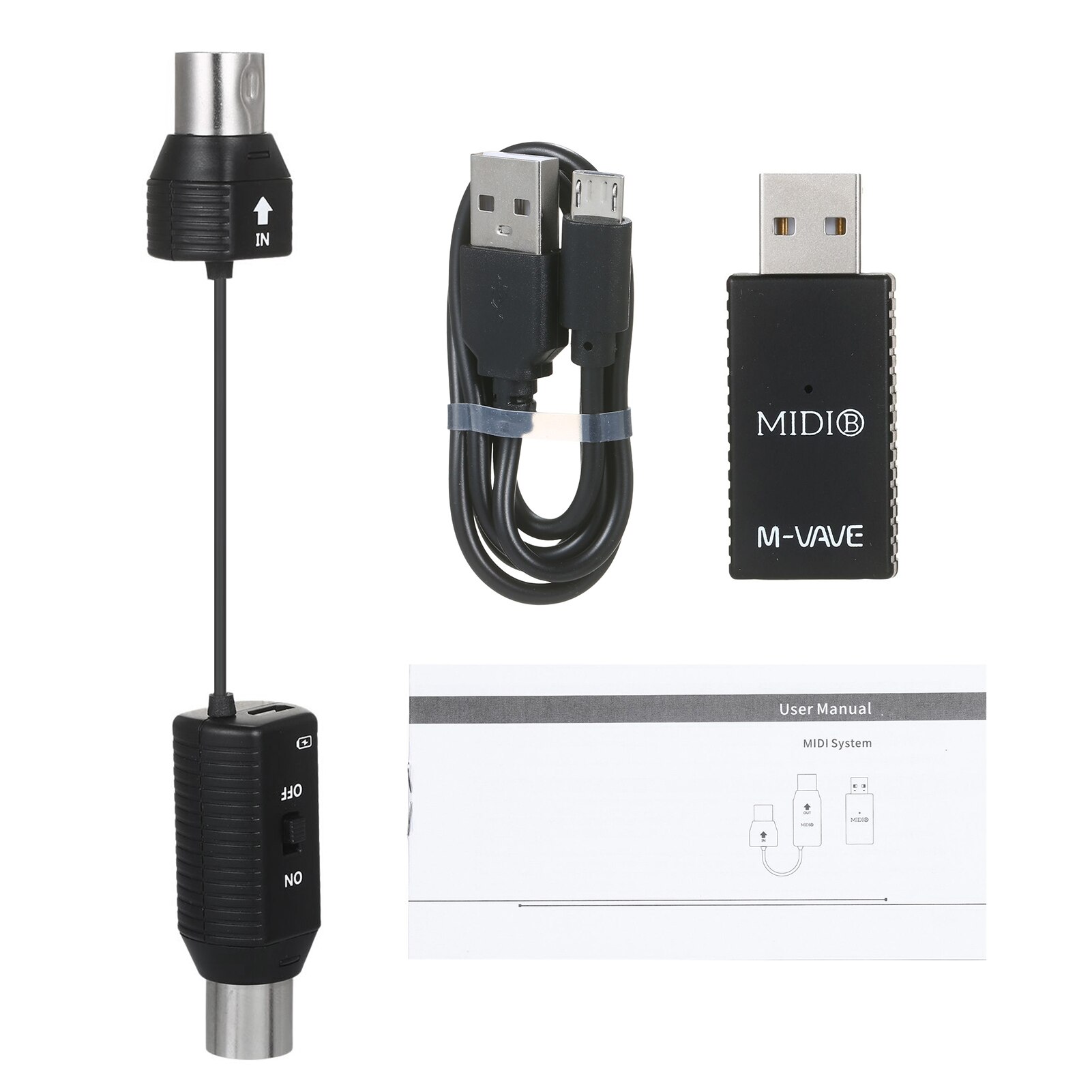 M-VAVE MS1 MIDI Wireless Adapter Mini Wireless Tra... – Grandado