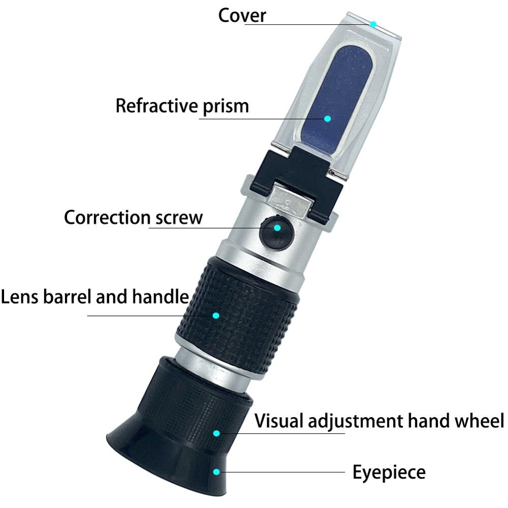 Handheld Wide-range 0-90% Brix Refractometer Honey... – Grandado