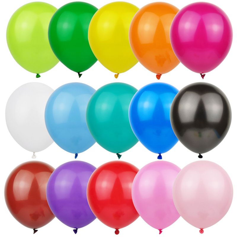 12" Latex Crystal Assorted Colour Balloons, Pack o... – Vicedeal
