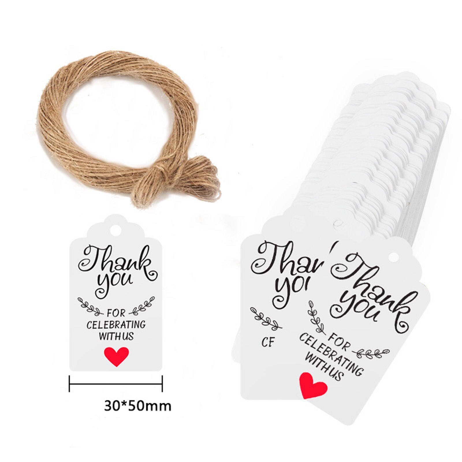 100pcs Kraft Paper Tags Thank You For Celebrating ... – Grandado