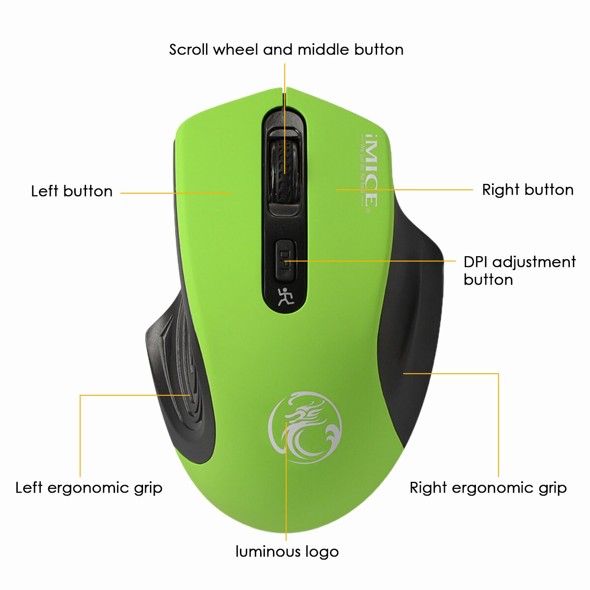 SOONHUA Mouse 2.4GHz Digital Wireless Mouse Optica... – Vicedeal
