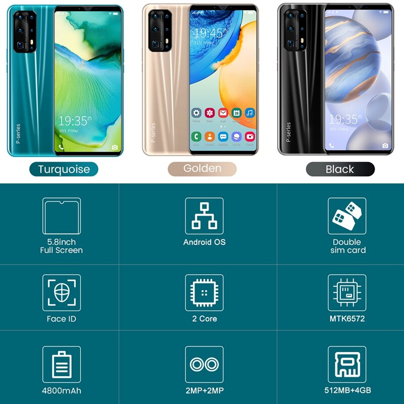 P43 Smart Phone 5.8 Inch MTK6572 Dual Core 512MB+4... – Grandado