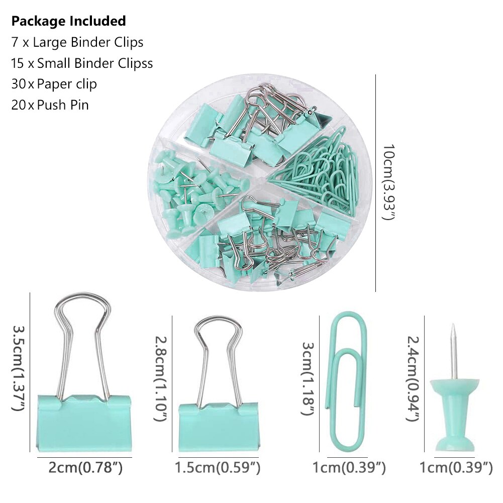 72 unids/caja Metal grande-a Binder Clips Oficina ... – Grandado
