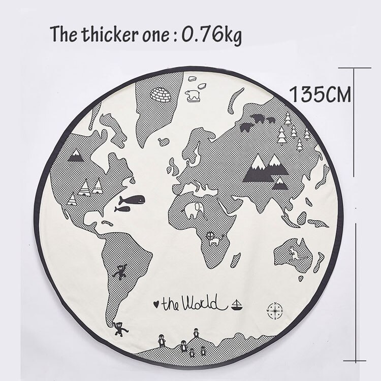 Large Size Creeping Activity Play Mat With World M... – Grandado