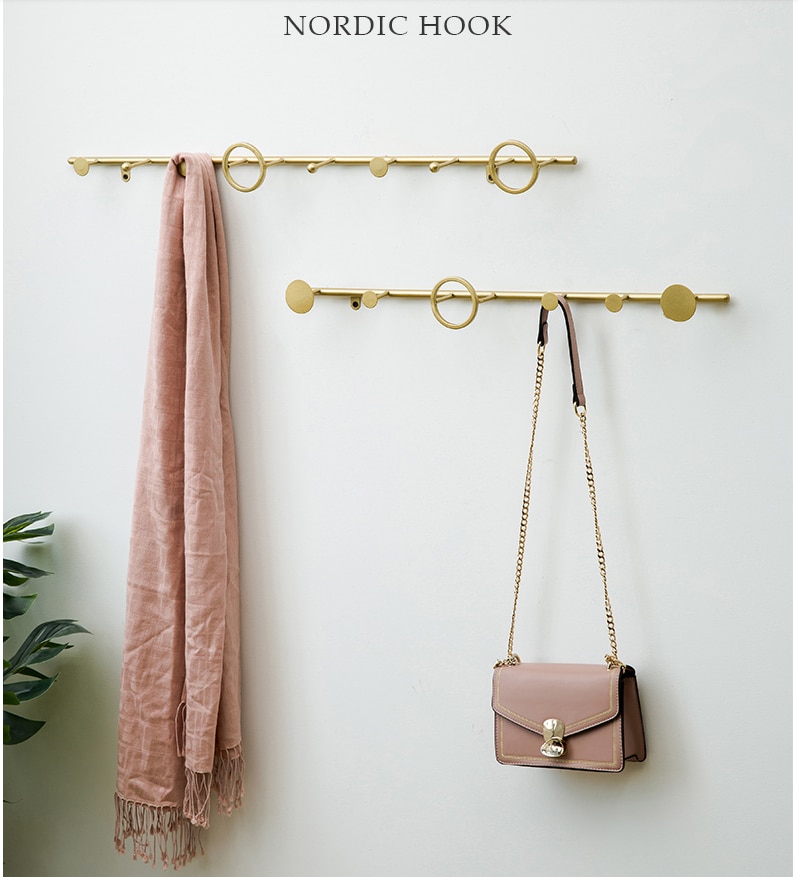 Nordic Light luxury hook wall hanging Hole free cl... – Grandado