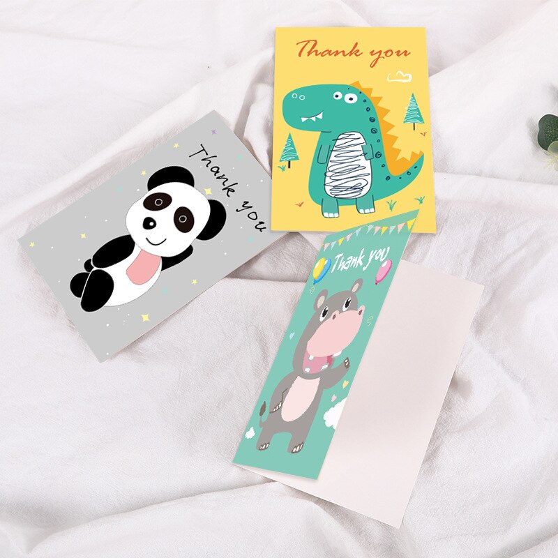 Cartoon Animal Greeting Card Thank You Card Blessi... – Grandado