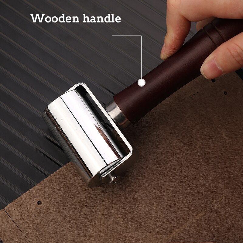LMDZ Leather Crimping Tool Press Edge Roller Woode... – Grandado
