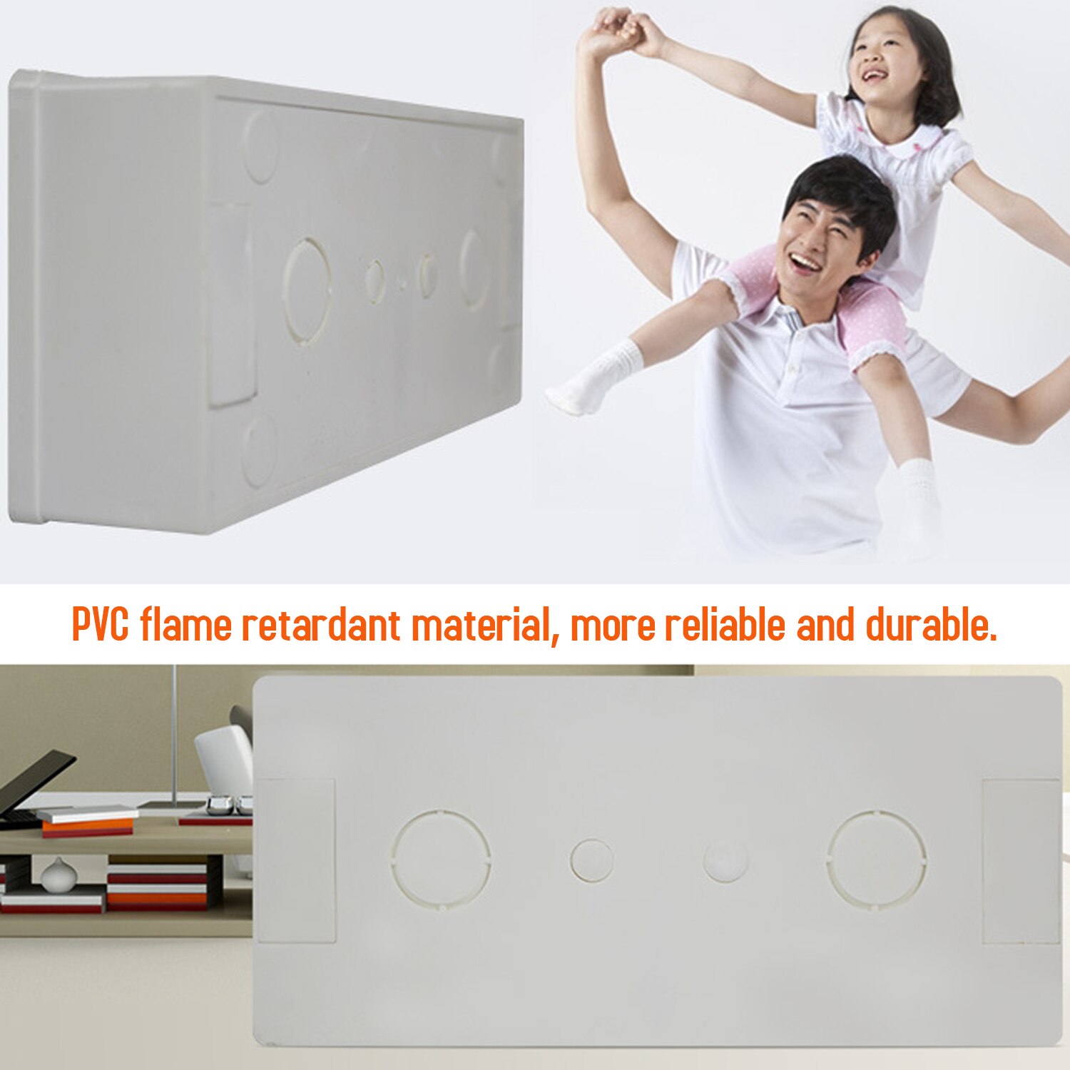 White PVC Single Gang Wiring Mount Back Box For Wa... – Grandado