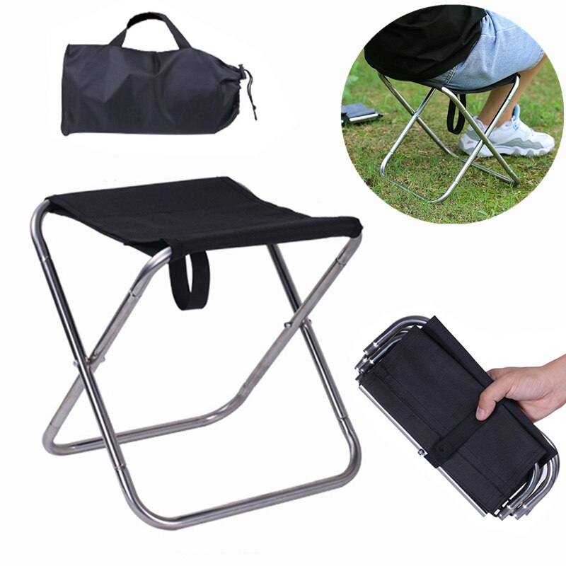 1Pc Portable Folding Chair Ultralight Stainless St... – Vicedeal