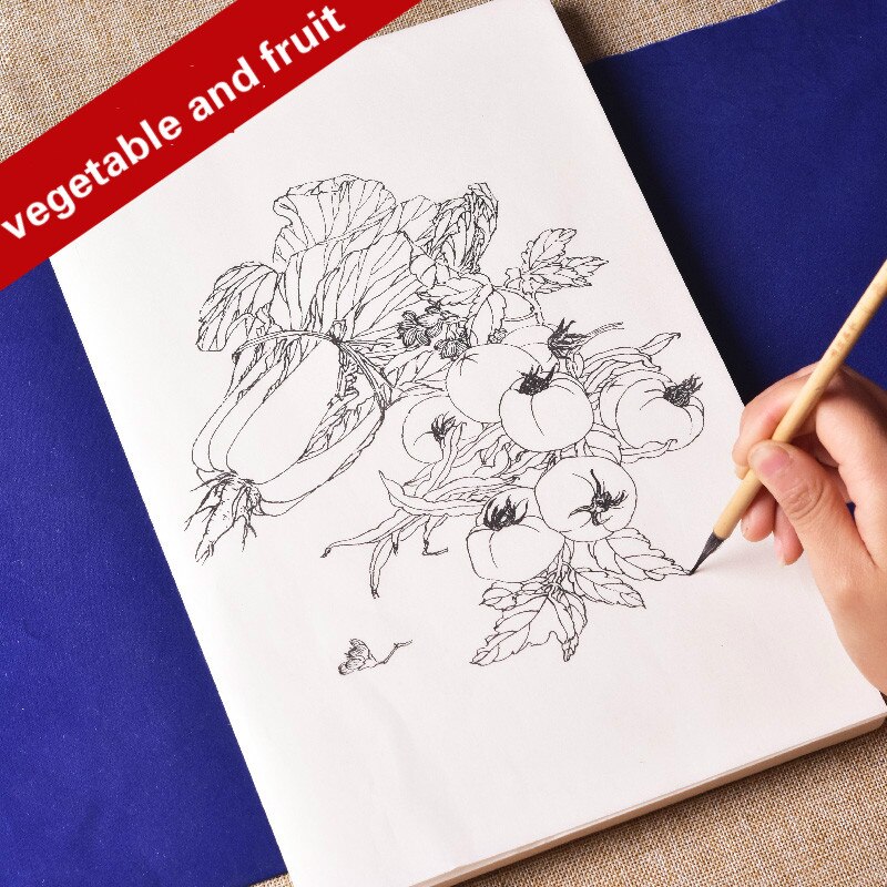 97sheets Line Drawing Painting Manuscript Vegetabl... – Vicedeal