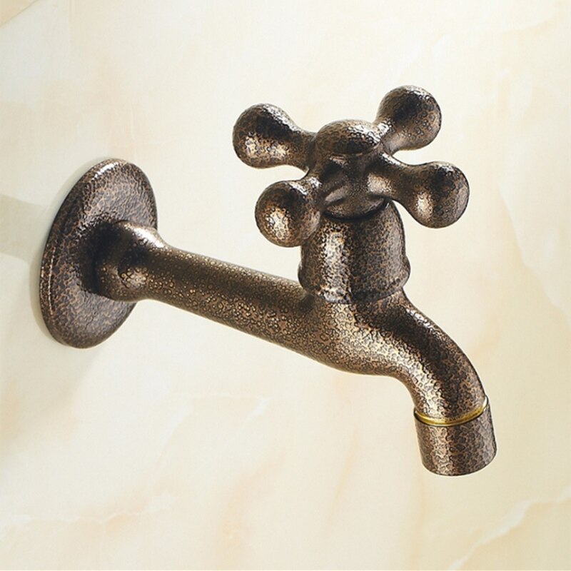 1 pc Bibcock Kraan Lange Tuin Kraan Antiek Messing... – Grandado