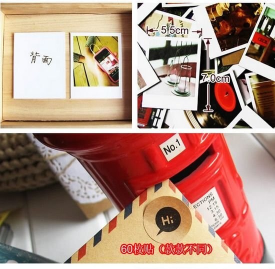 60 sheets cards 60 envelop 60 sticker set LOMO car... – Vicedeal