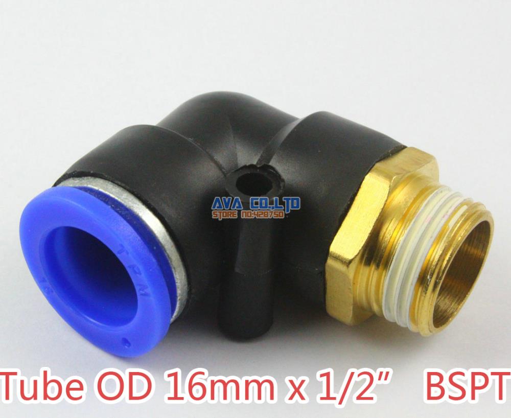 5 Pieces Tube OD 16mm x 1/2" BSPT Male Elbow Pneum... – Vicedeal