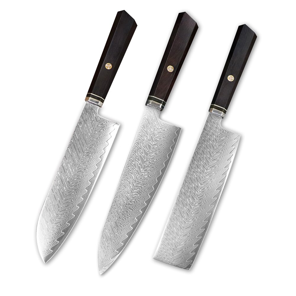 Scharf DIY Koch Santoku messer leer VG10 Damaskus ... – Grandado