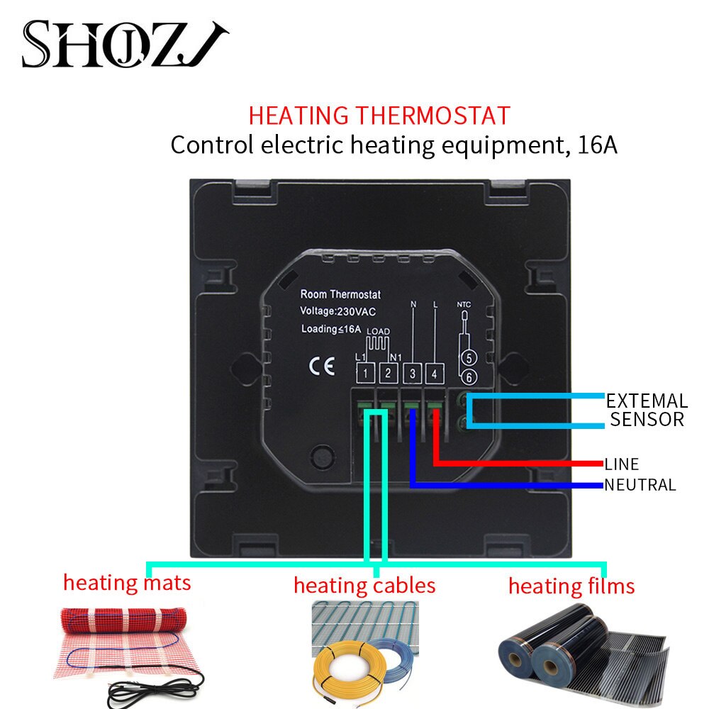 WiFi Touch Screen Thermostat Temperature Controlle... – Grandado